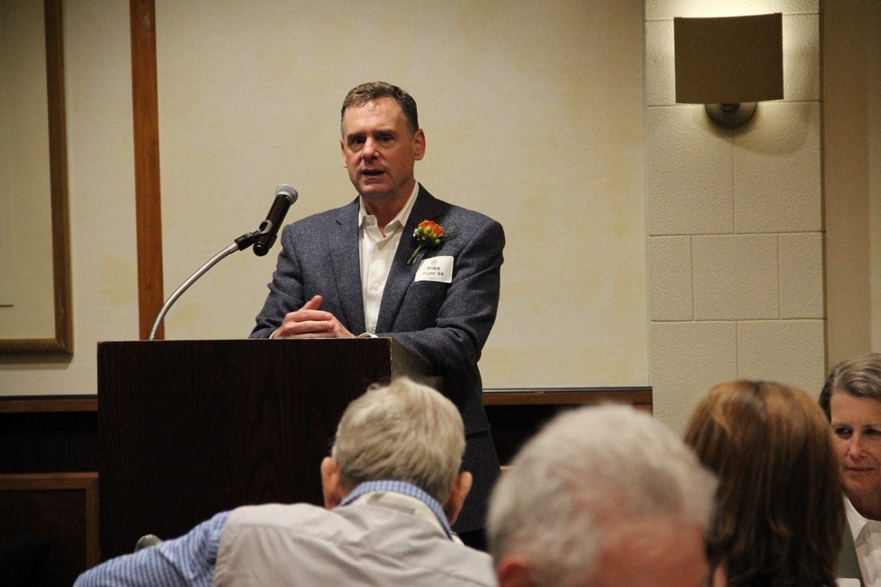 Mike Flynn ’84 speaks about his parents, Carolyn and Dennis Flynn.