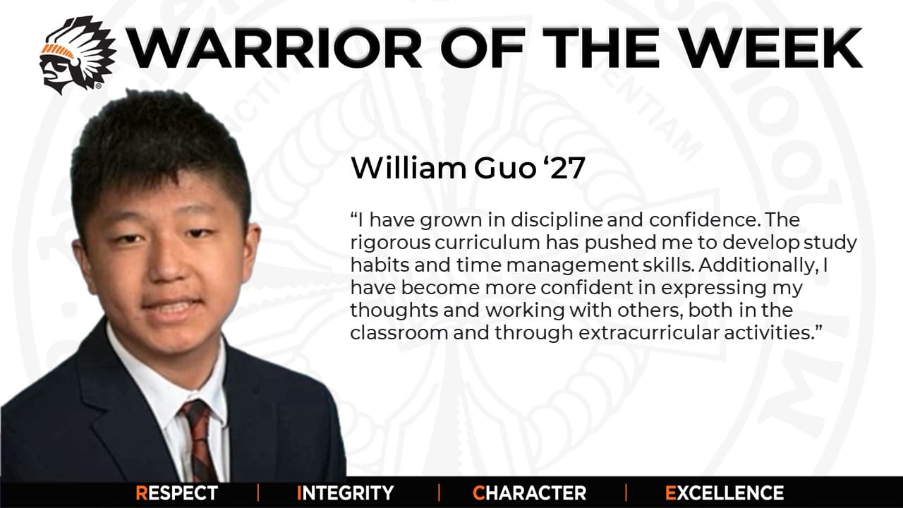 Warrior of the Week William Guo ’27 – Brother Rice